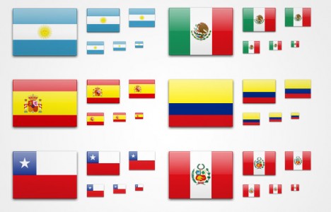 Iconos de banderas en formato PNG
